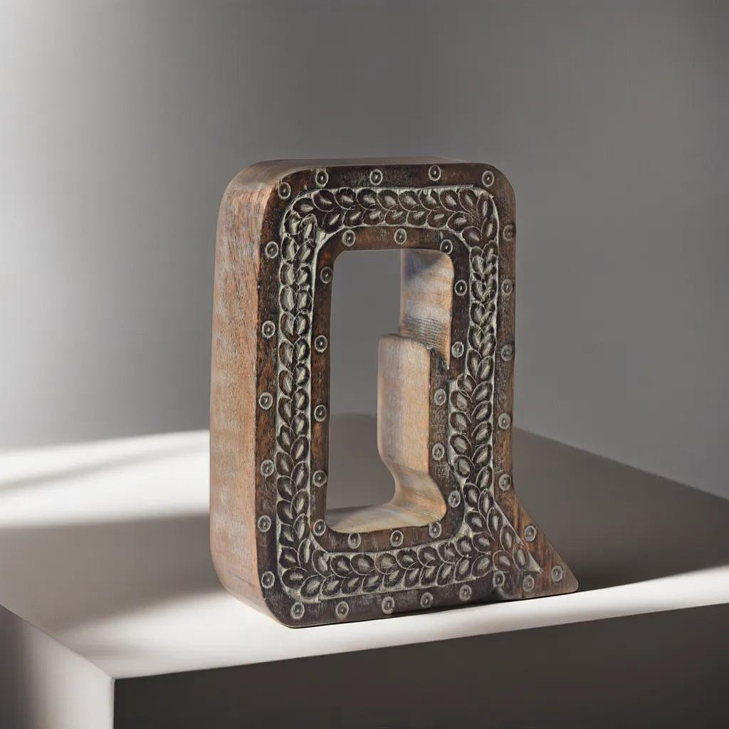 Bungalow Rose Aladfar Handmade Eco-Friendly "Q" Alphabet Letter Block ...