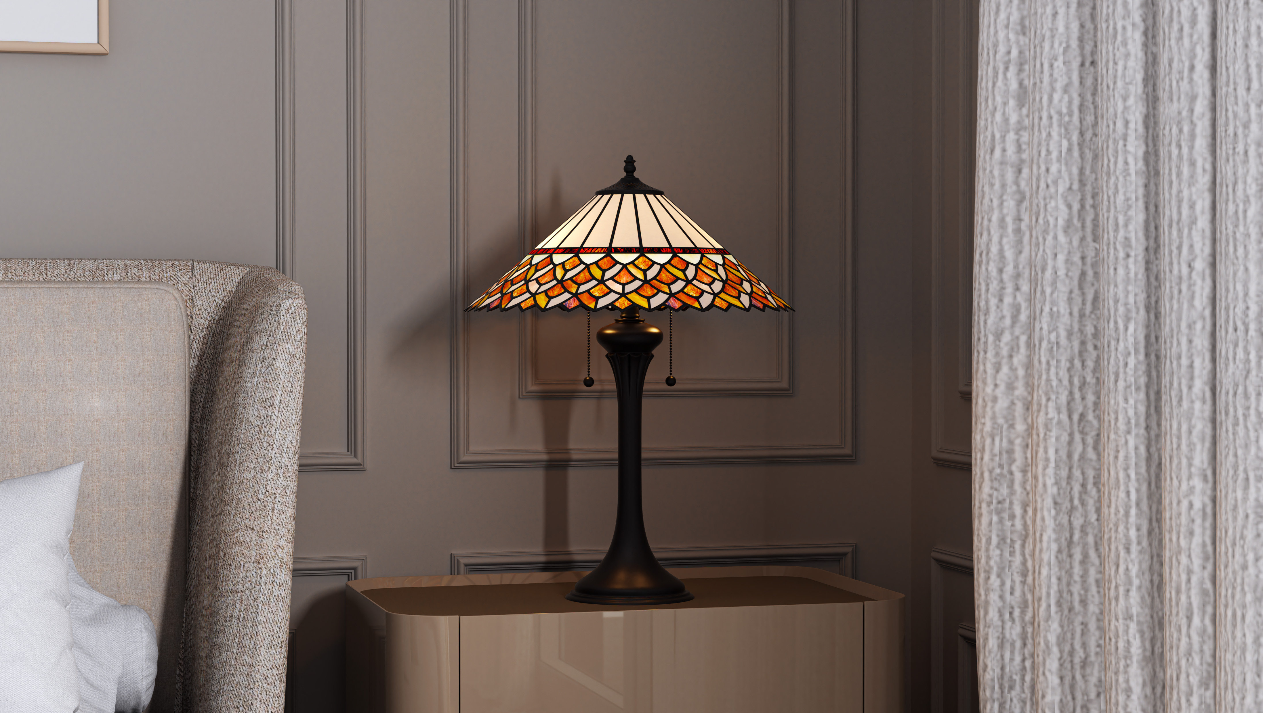 Foundry Select Isla 2-Light Matte Black Table Lamp | Wayfair
