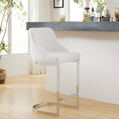 Orren Ellis Upholstered Bar Stool 25.8'' Counter Stool | Wayfair