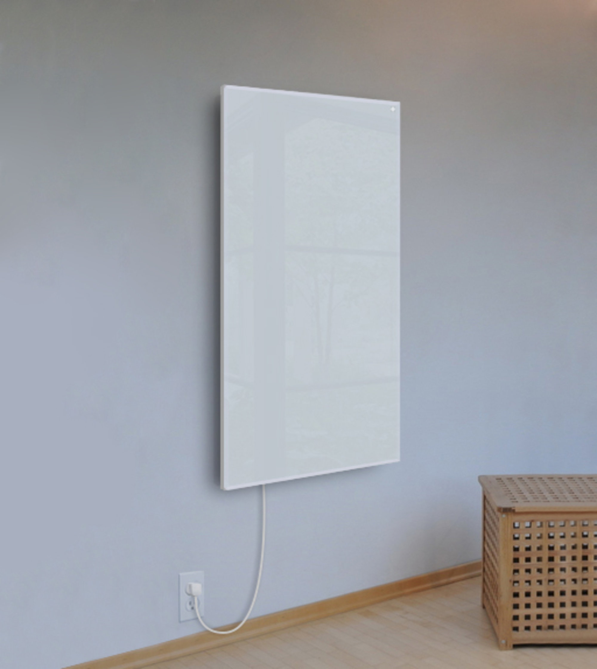 WarmlyYours Ember Glass Mirror Wall Mounted Radiant Panel Heater 35"x24 ...