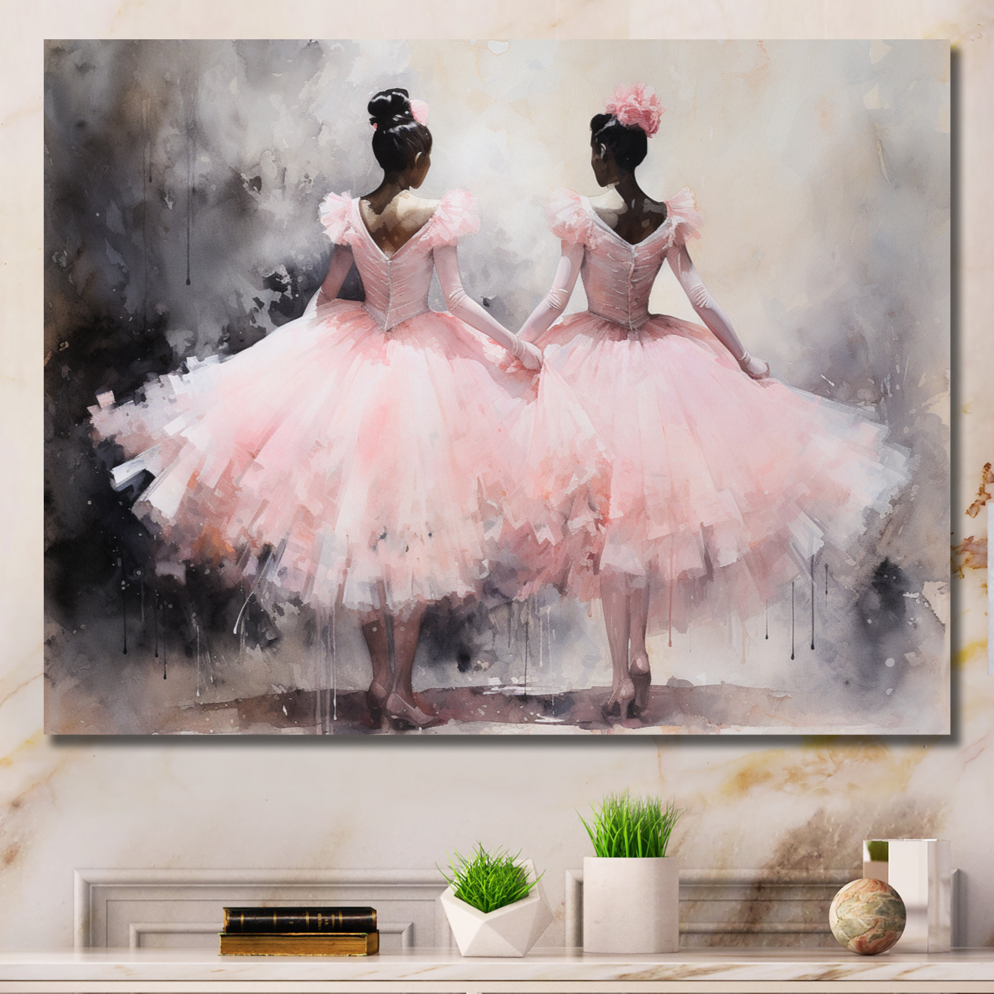 House of Hampton® Pink Ballet Dance I - Ballet Wall Decor | Wayfair