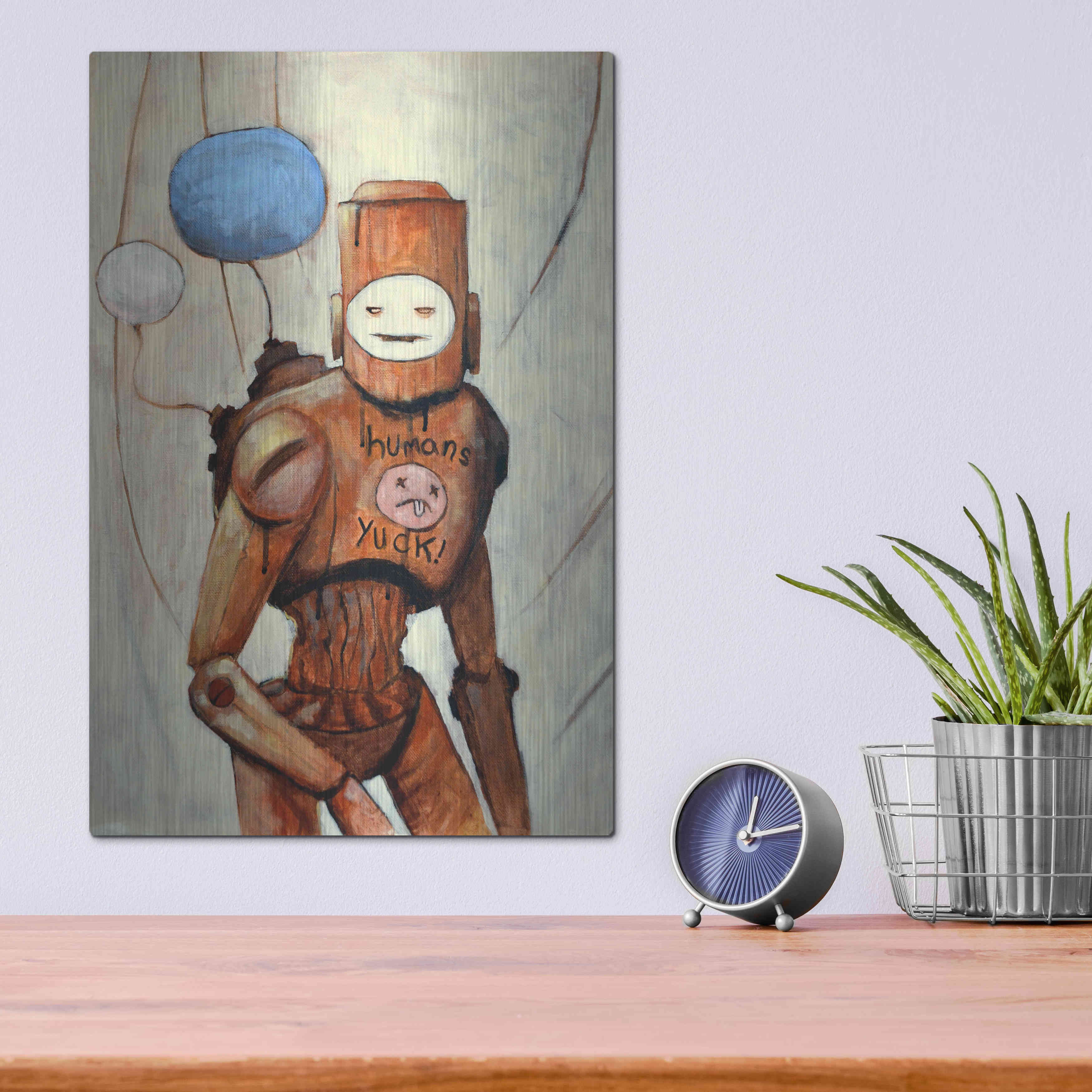 Latitude Run® 'Humans Yuck!' by Craig Snodgrass, Metal Wall Art, 16"x24 ...