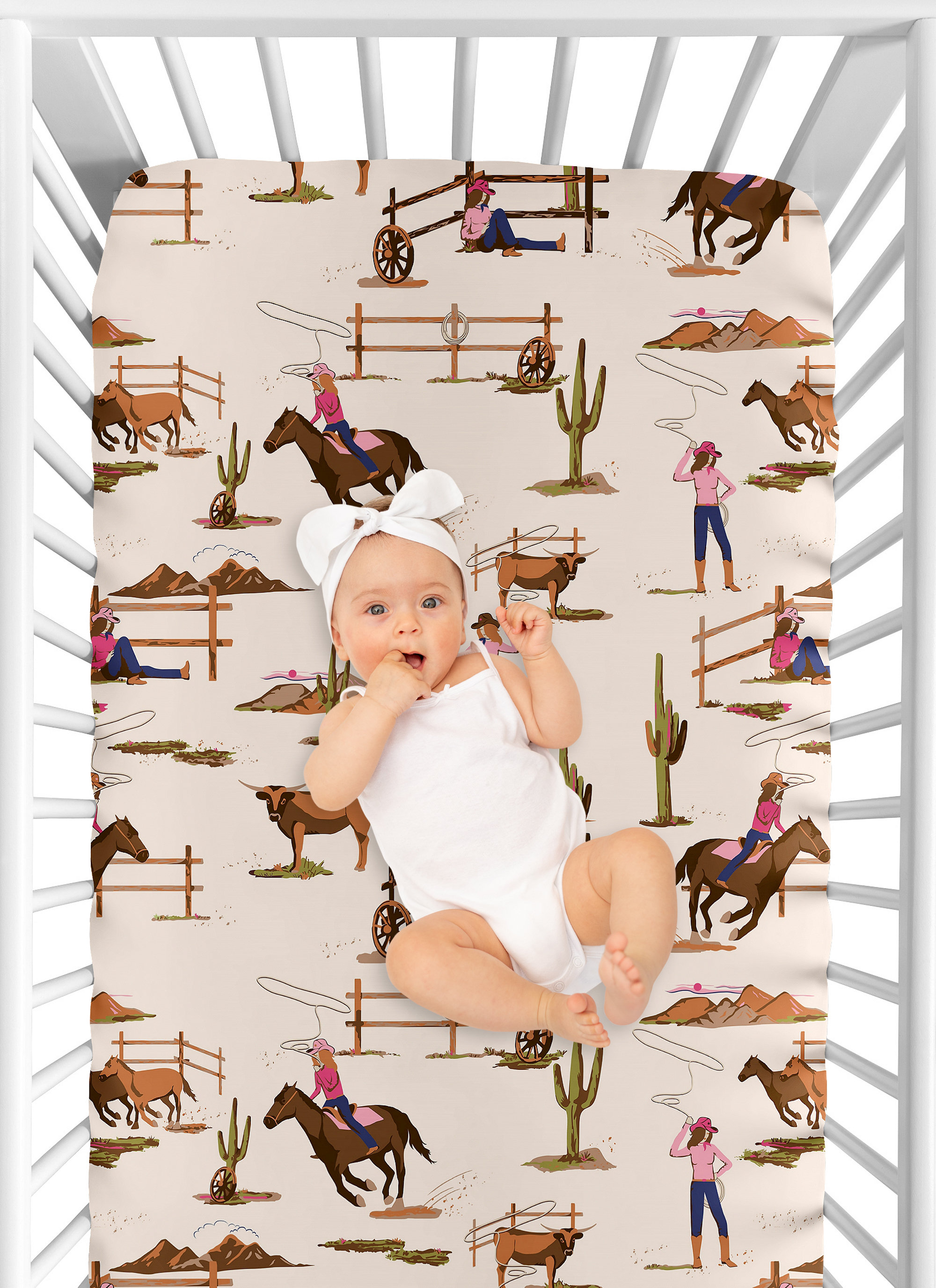 Sweet Jojo Designs Western Cowgirl Fitted Crib Sheet - Wayfair Canada