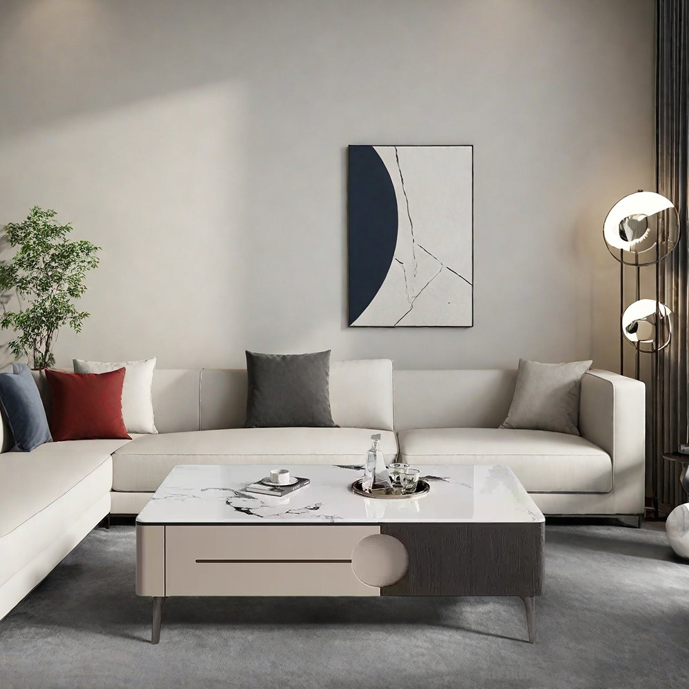 Orren Ellis Italian micro-crystalline stone coffee table | Wayfair