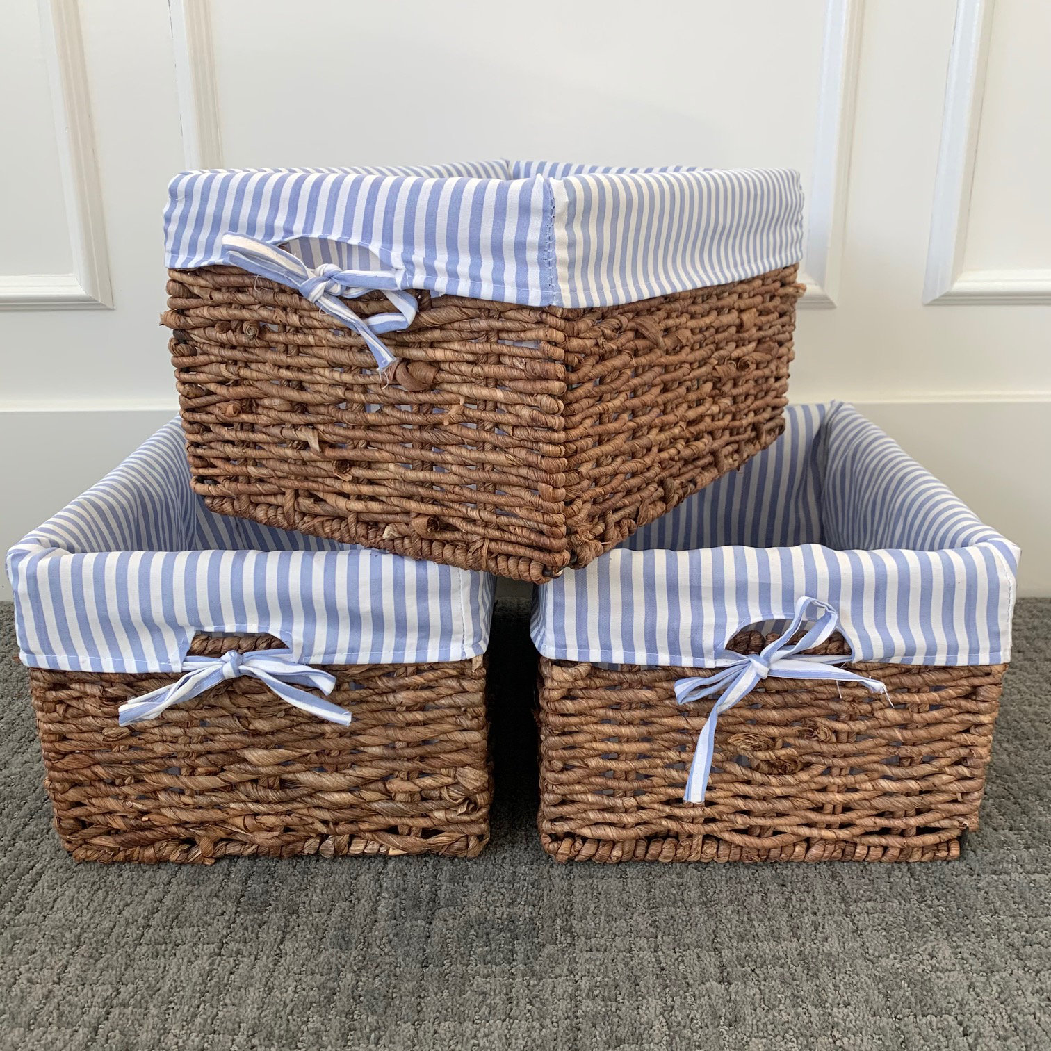 Longshore Tides Hand Woven Rectangle Maize Storage Basket - Set Of 3 ...