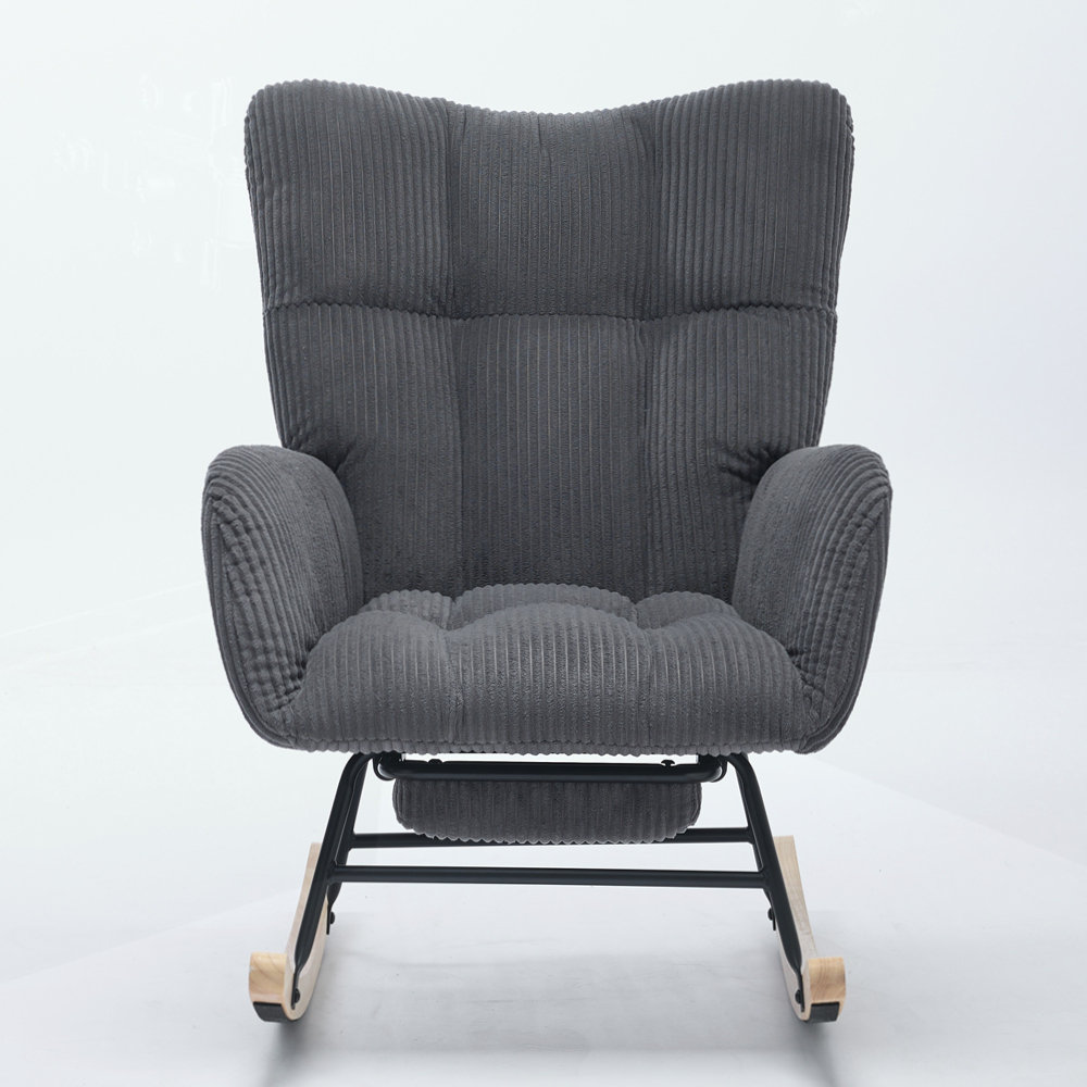 Ebern Designs Modern Nursery Rocking Chair Upholstered Glider Chair ...