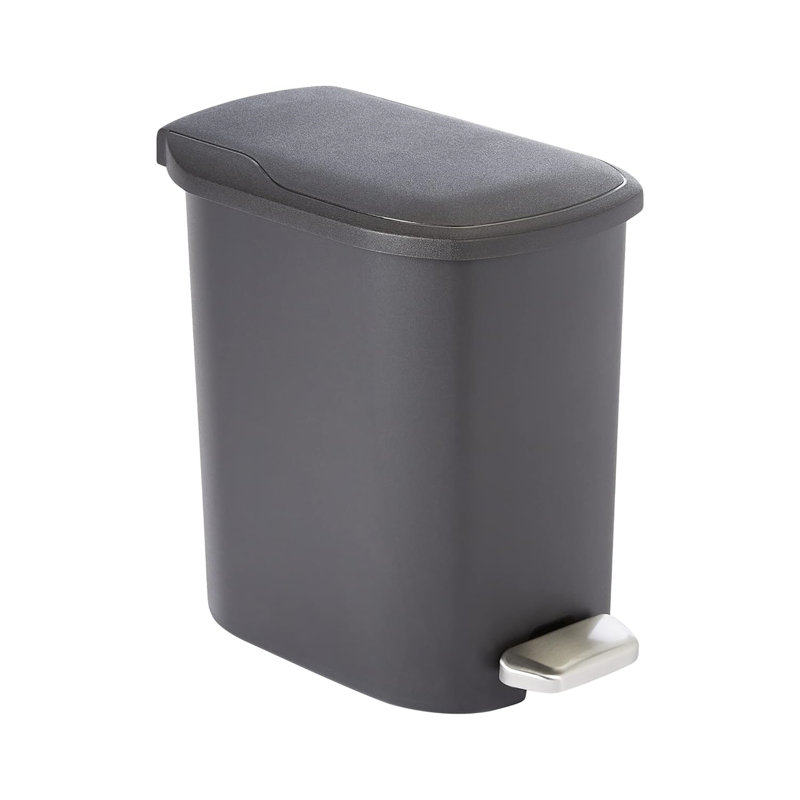 BIZMUD Small Plastic Rectangular Trash Can | Wayfair