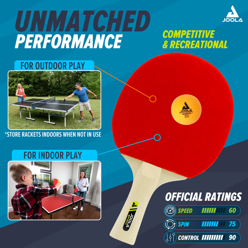 Joola USA Joola Family Premium Table Tennis Set - 4 Ping Pong Paddles ...