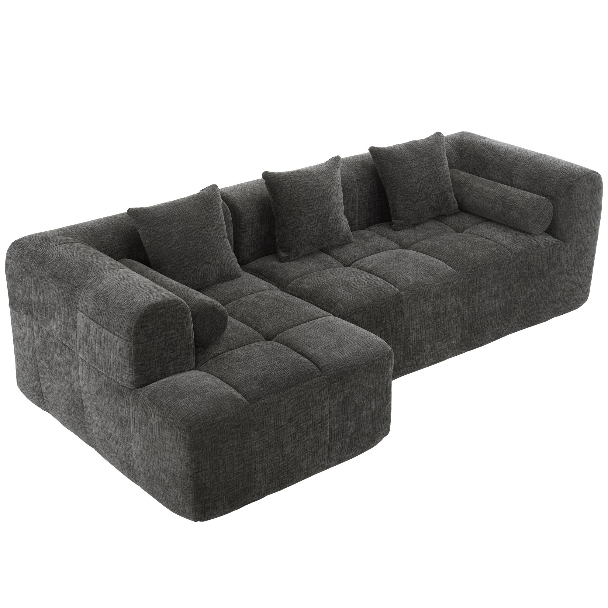 Latitude Run® Modular Comfort Chenille Contemporary Living Room Sofa ...