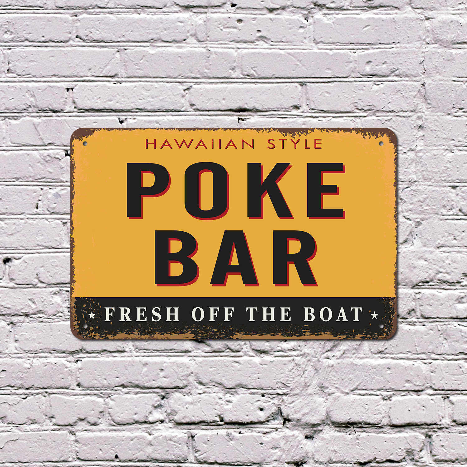 SignMission Poke Bar Street (2 Pack) 7 Inch x 10 Inch Novelty Aluminum ...