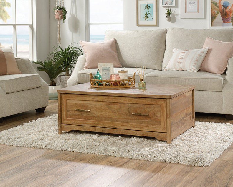 Union Rustic Lowyn Modern Rectangular Coffee Table with Storage | Wayfair