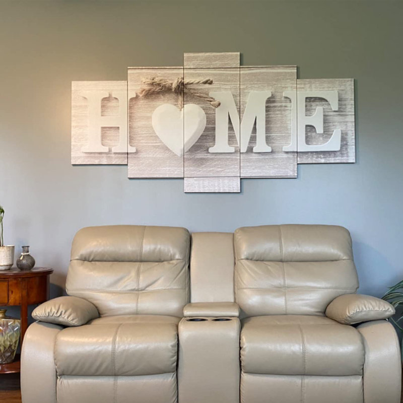 Gracie Oaks Love Sanctuary - 5 Piece Unframed Graphic Art on Canvas (No ...