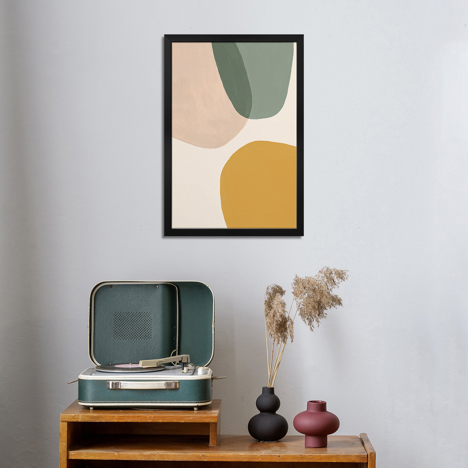 Ivy Bronx Overlapping Coloured Shapes - Wall Art Print - Gallery Poster ...