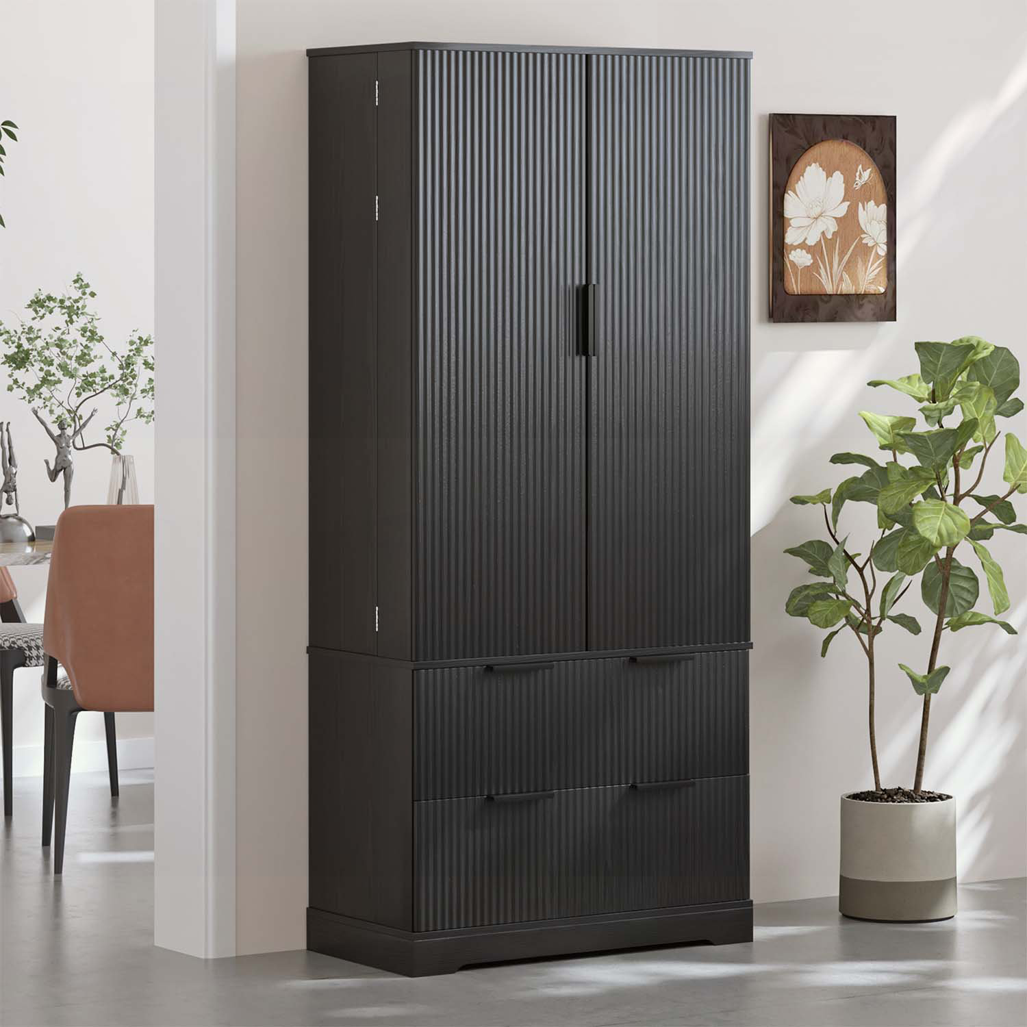 Latitude Run® Freestanding Storage Cabinet with 2 Large Drawers,for ...