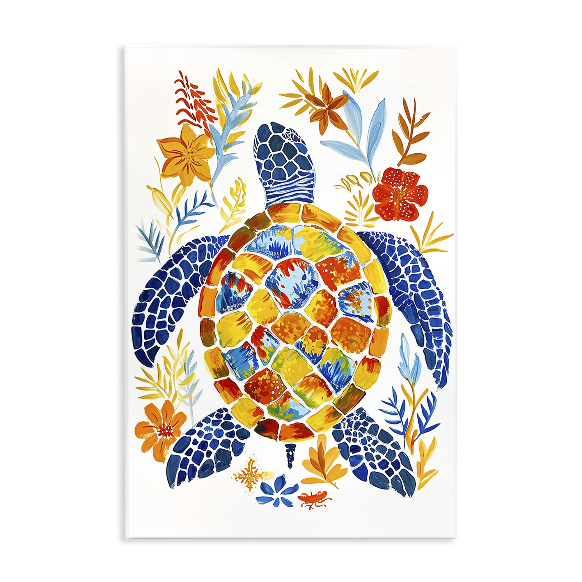 Bungalow Rose Nautical Patterned Turtle Wall Plaque Art by Ramona ...