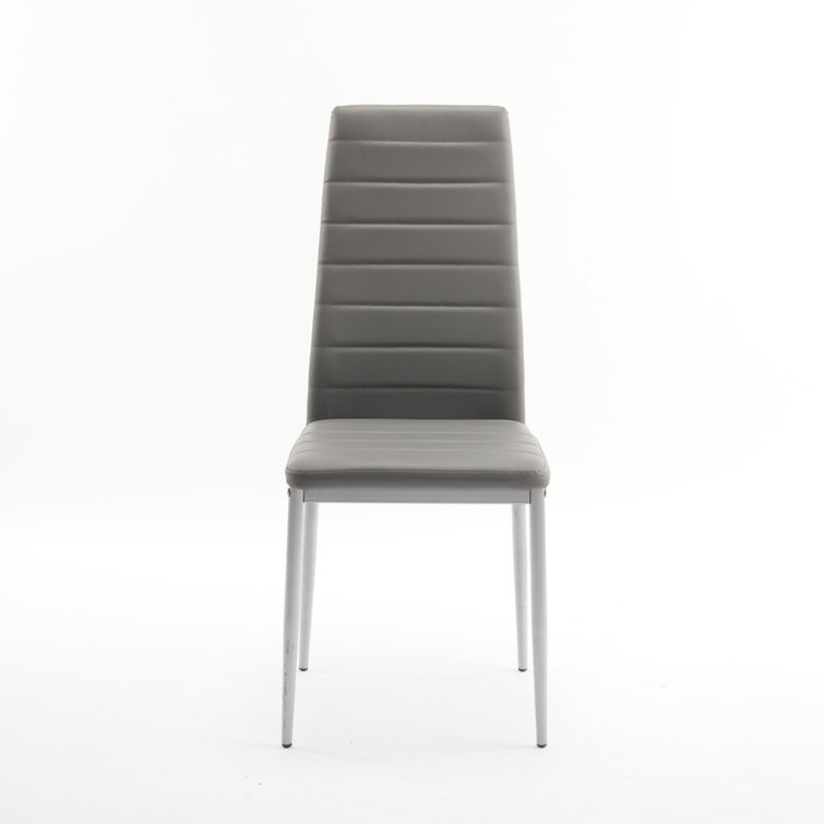 Wade Logan® Carig Faux Leather Upholstered Metal Parsons Chair ...