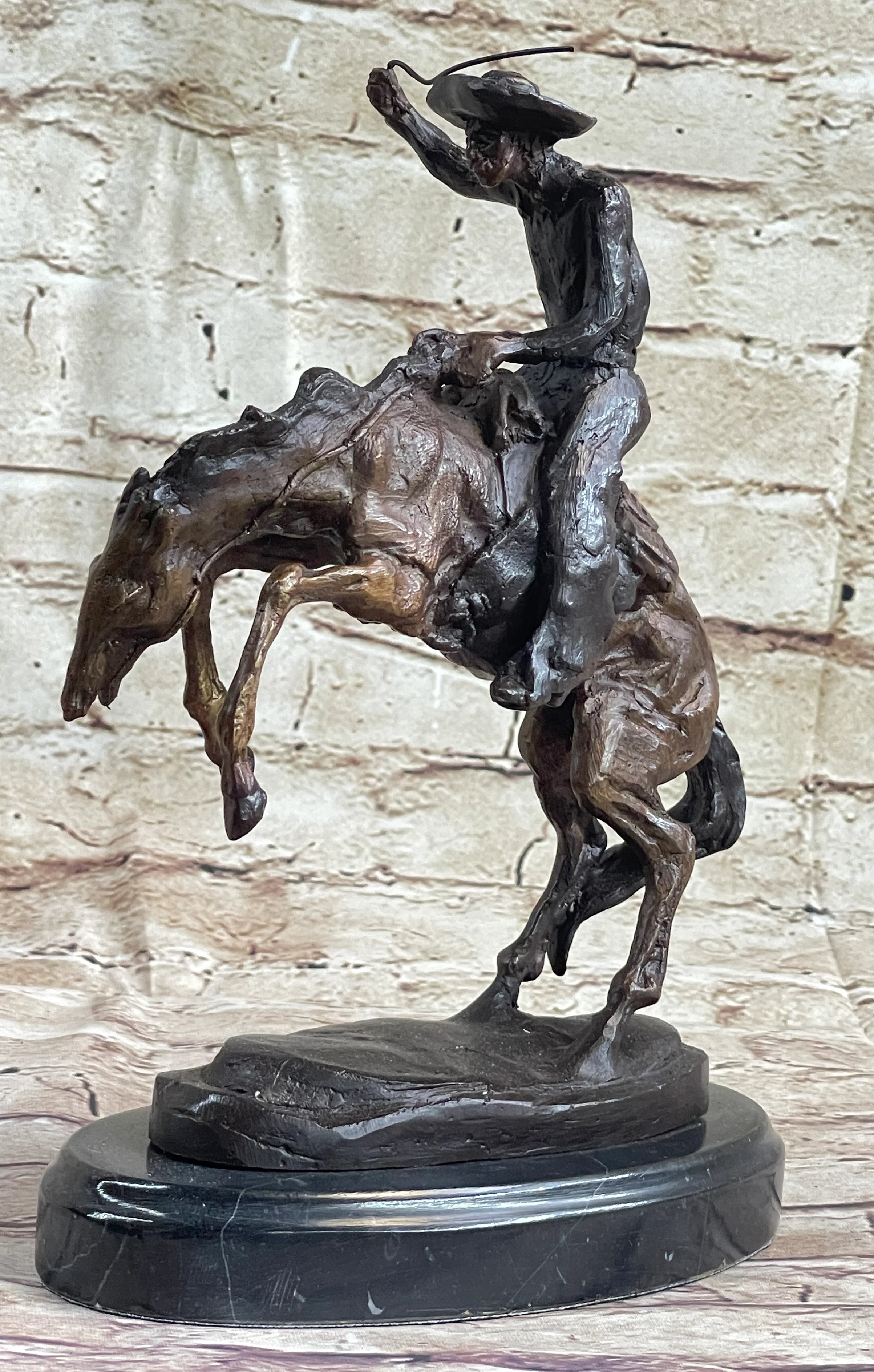 Foundry Select Bronco Buster Bronze Statue Sculpture By Frederic ...
