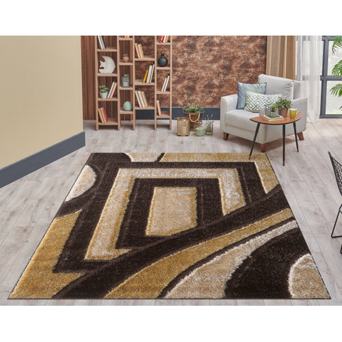 Geometric Shag Area Rugs You'll Love | Wayfair