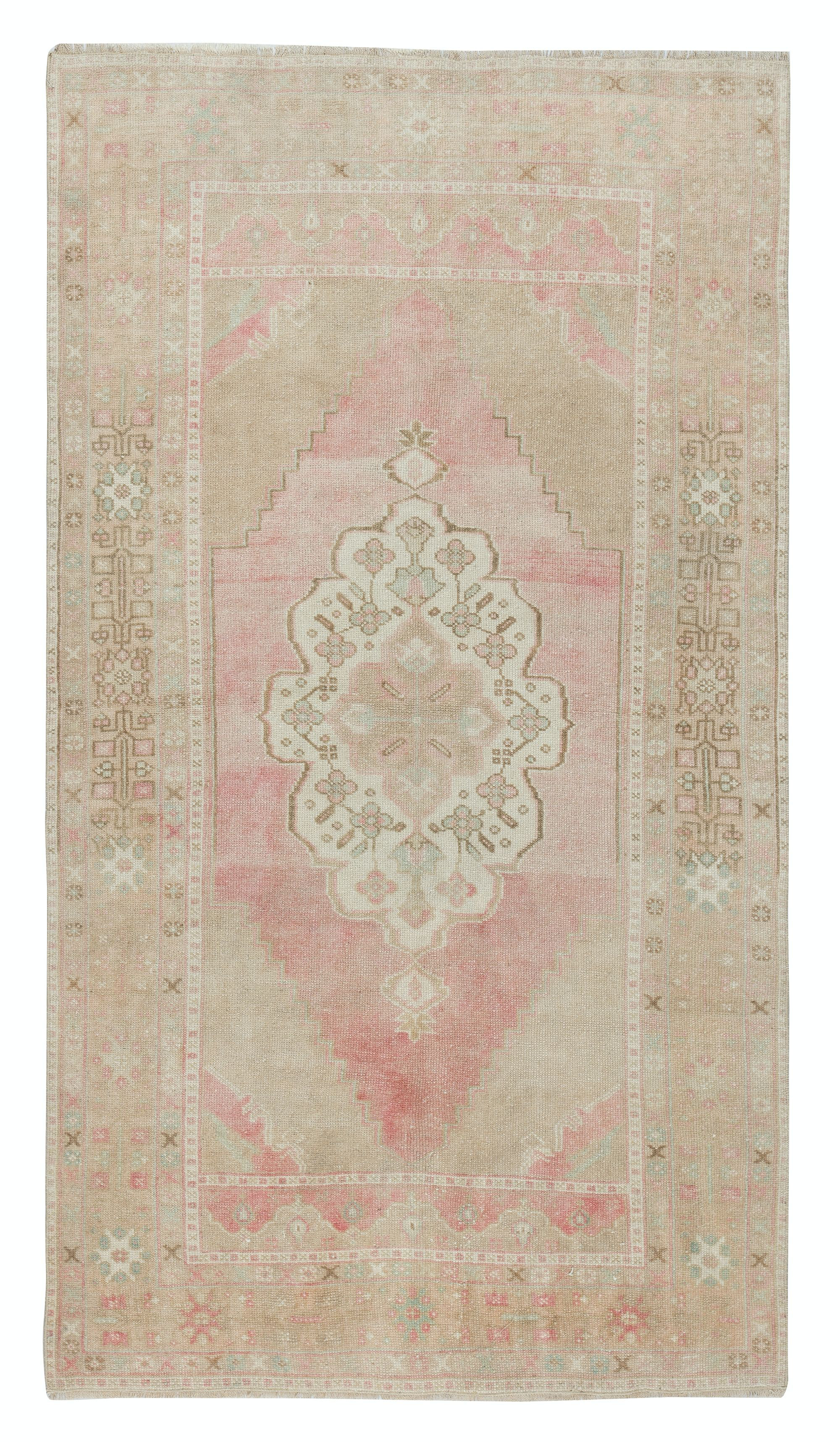 Bungalow Rose Vintage Turkish Oriental Rug. One of a kind Handmade Rug ...