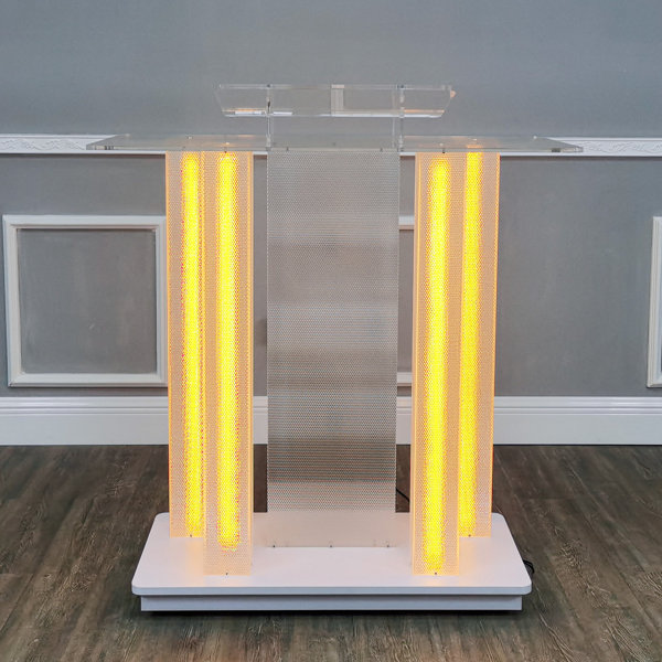 FixtureDisplays Deluxe LED Lighted Church Podium Pulpit Event Lectern ...