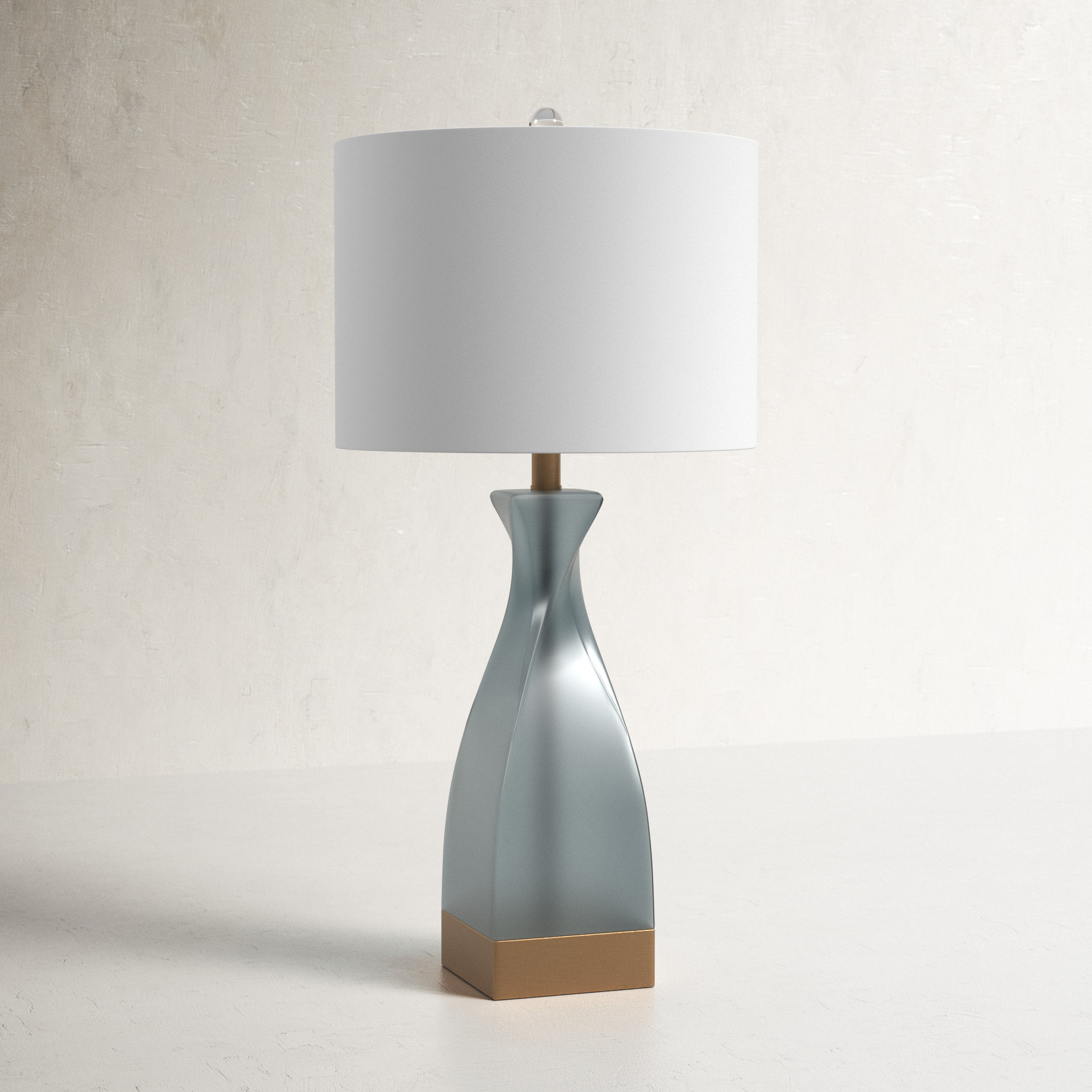 Birch Lane™ Corrie 29" Frosted Blue/Gold Table Lamp & Reviews | Wayfair