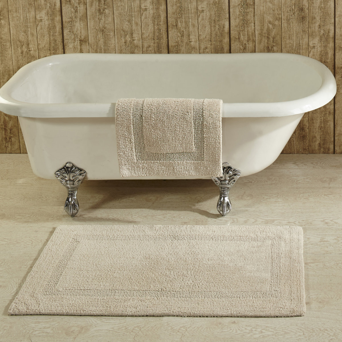 Andover Mills™ Lux 100% Cotton Tufted Reversible Bath Rug – Super ...