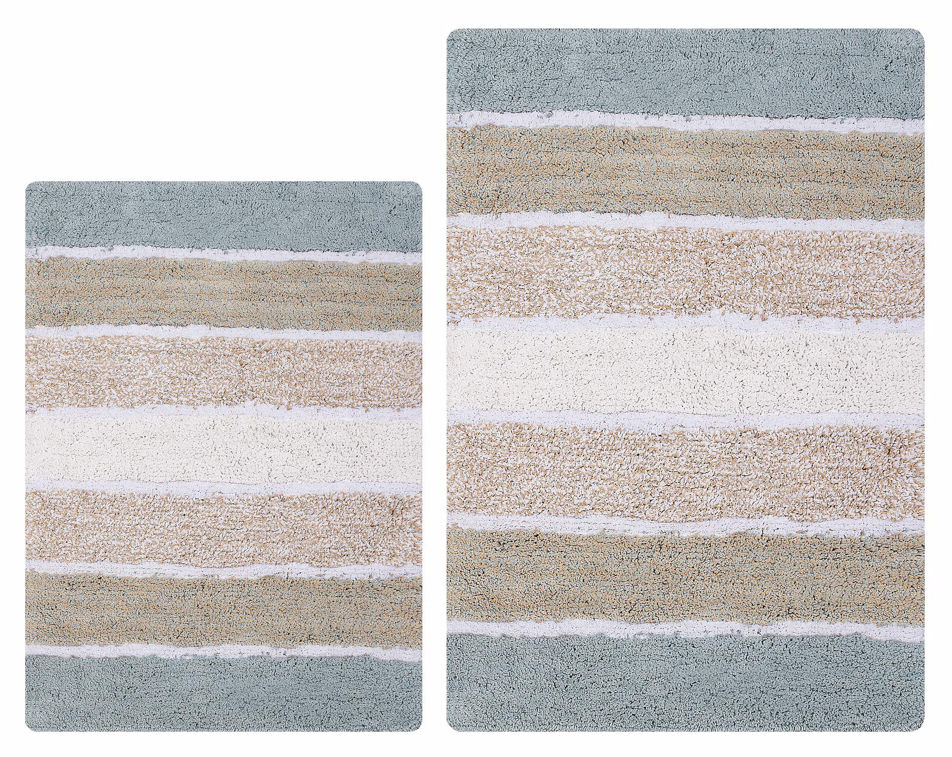 Rosecliff Heights 2 Piece Luxury Striped Bathroom Rug Set, Mat Set ...