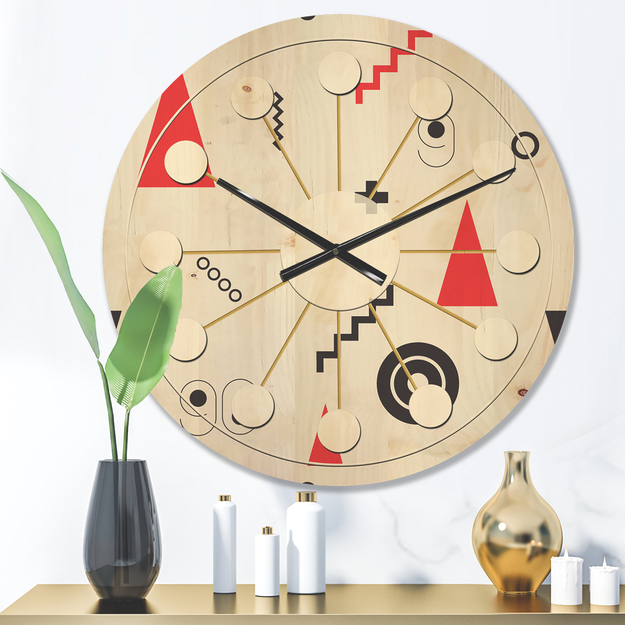 East Urban Home Solid Wood Wall Clock | Wayfair