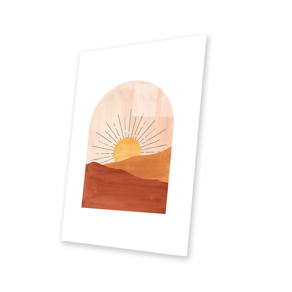 George Oliver Abstract Geometric Sunset by - Unframed Graphic Art ...