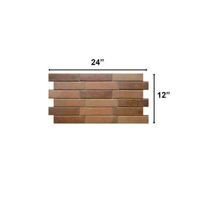 Qube Tiles dBrick 12" x 24" Brick Look Porcelain Subway Wall Tile | Wayfair