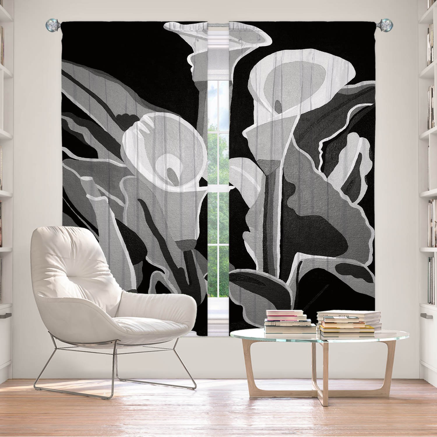 East Urban Home Fenisha Synthetic Abstract Room Darkening Thermal Rod ...