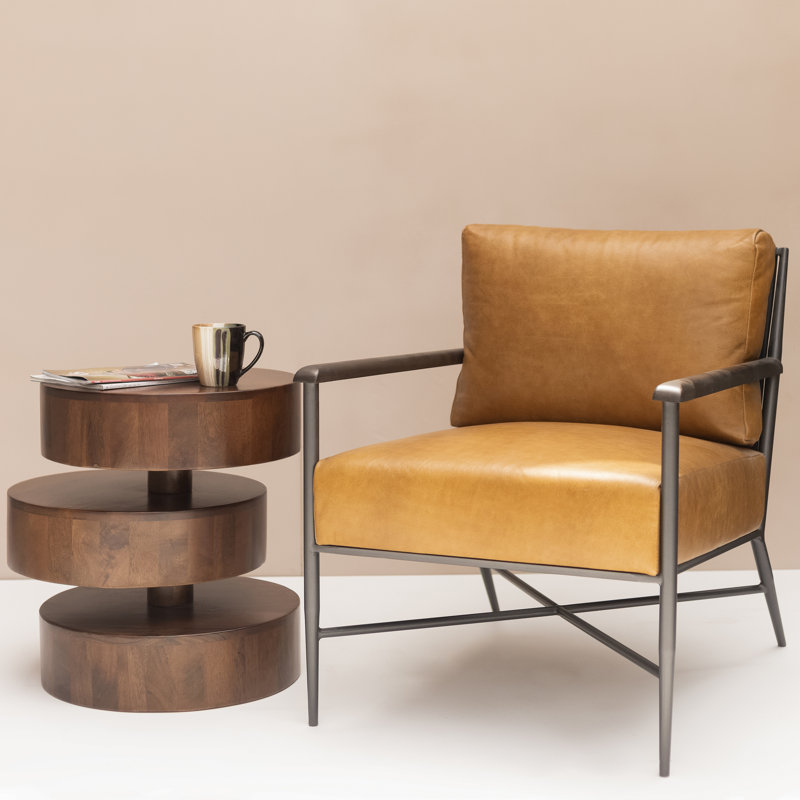 17 Stories RILEY SIDE TABLE-MANGO SOLID WOOD | Wayfair