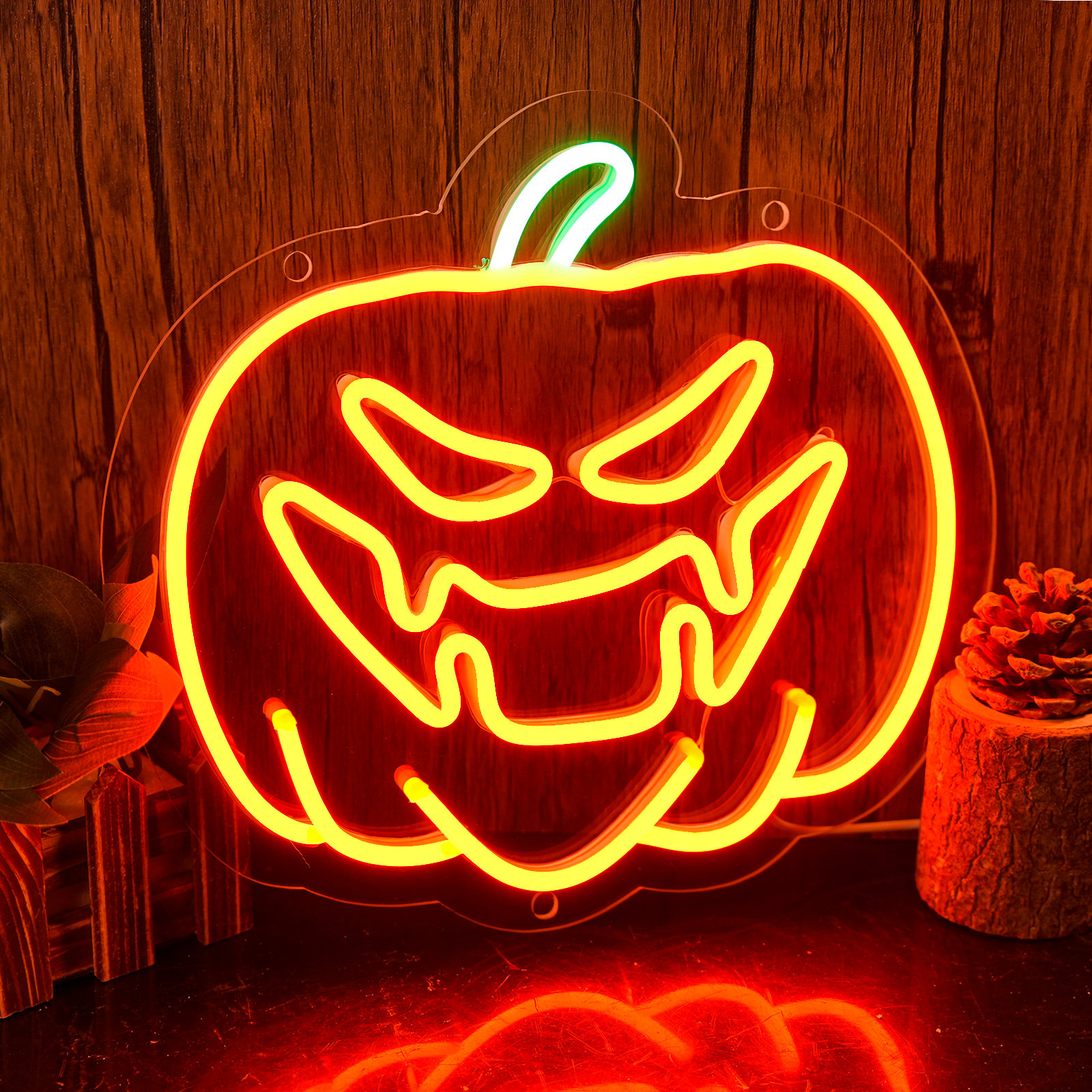 The Holiday Aisle® Jemyah 11" Pumpkin Neon Sign | Wayfair
