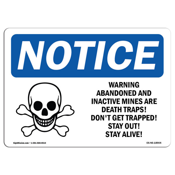 SignMission Warning Abandoned and Inactive Sign | Wayfair