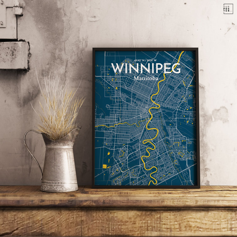 OurPoster.com Winnipeg City Map On Paper Print - Wayfair Canada