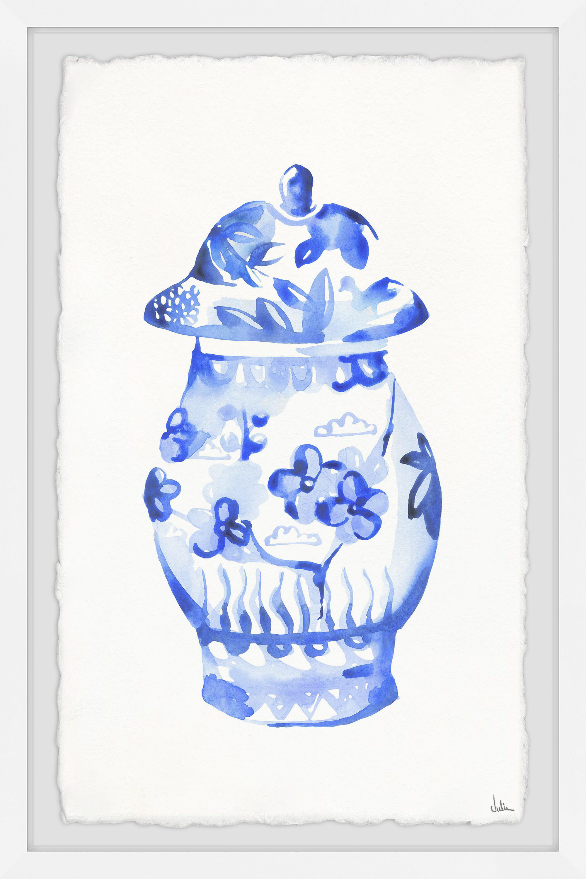 Beachcrest Home 'Porcelain Vase' Print | Wayfair