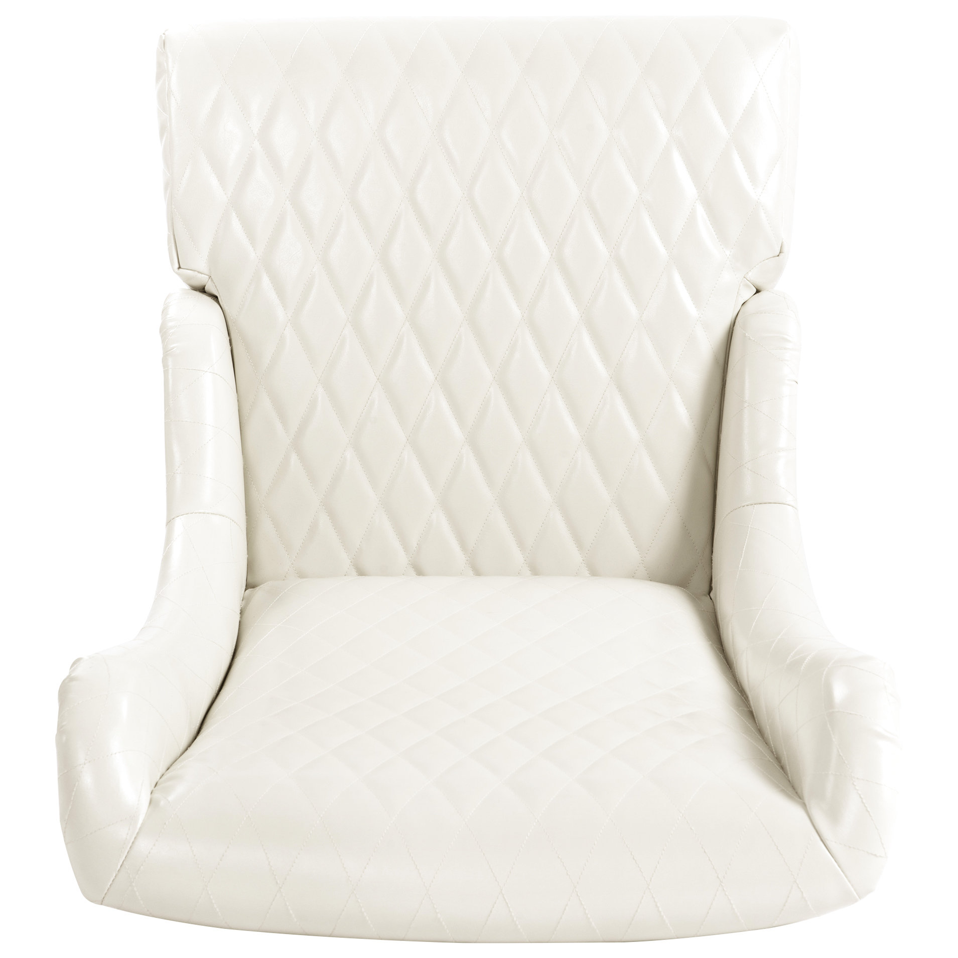 Dakota Fields Comfy High-back Chair In White With Solid Wood Internal ...