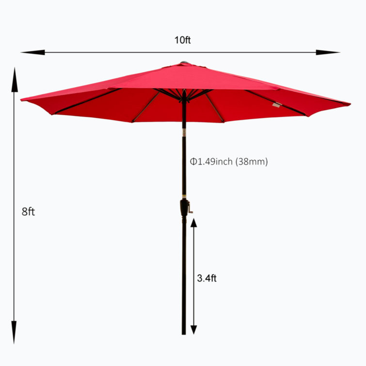 Latitude Run® Jarelys 120'' Beach Umbrella | Wayfair