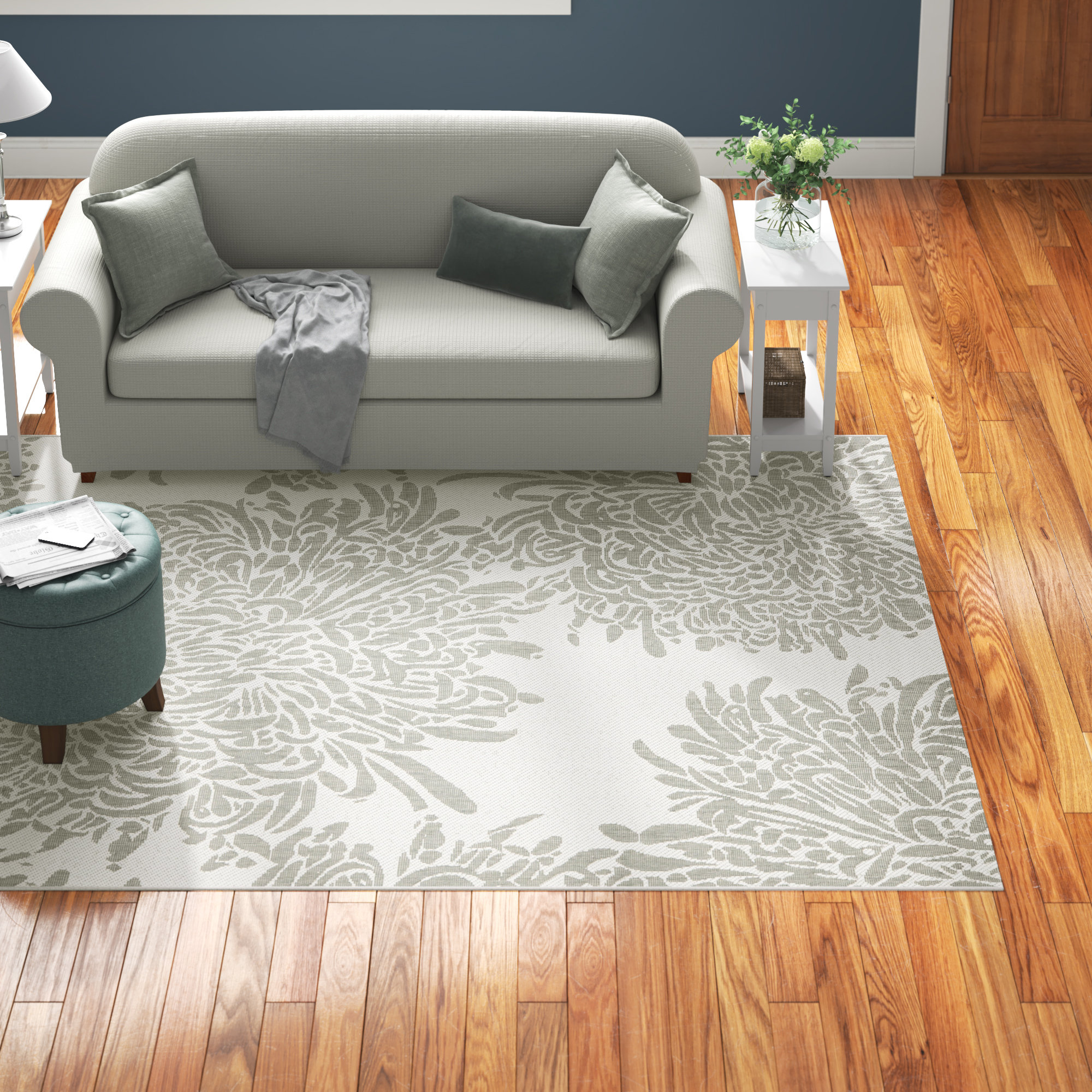 Andover Mills™ Damascus Gray Area Rug | Wayfair