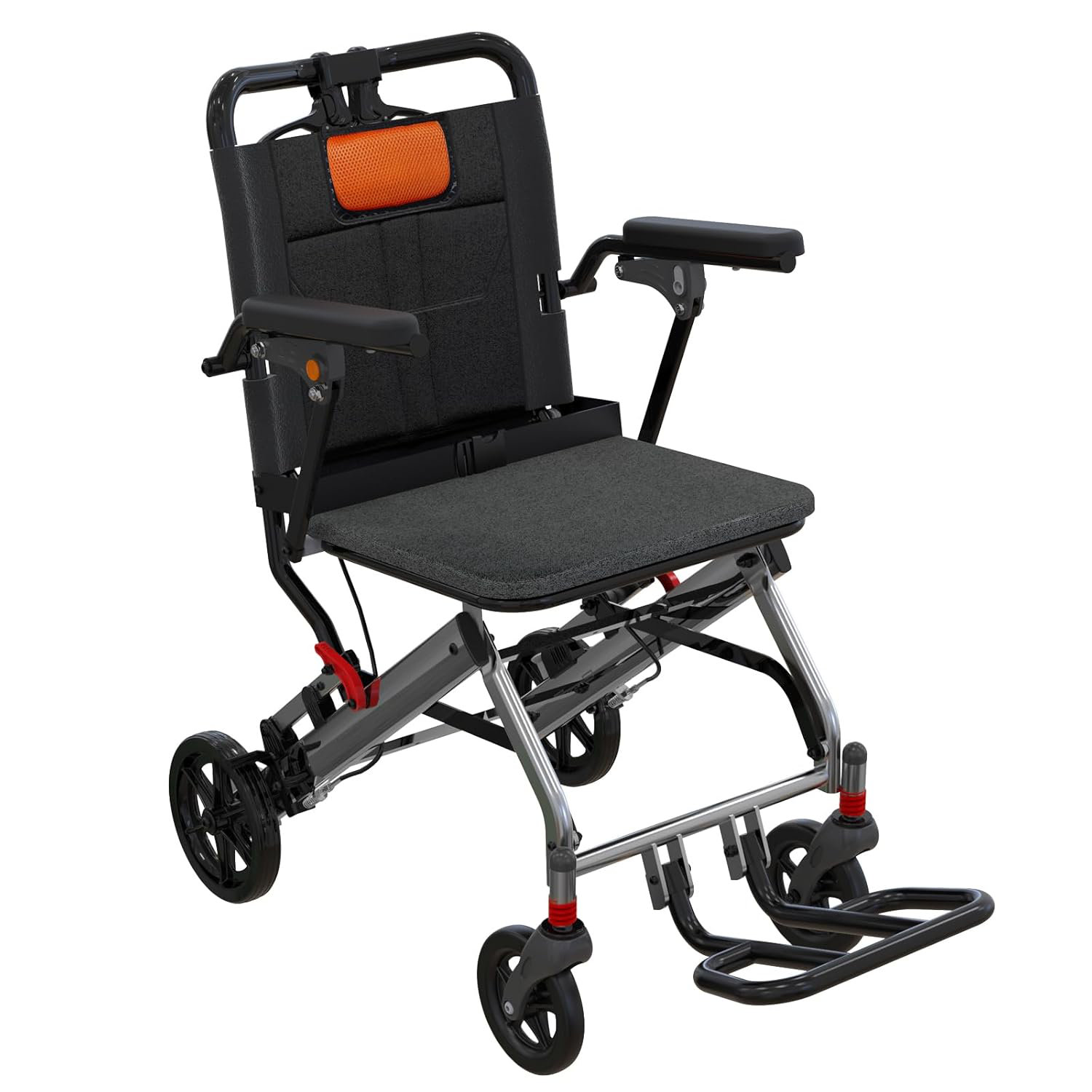 Fashionwu Ultra Lightweight Elderly Transport Wheelchair. Portable ...