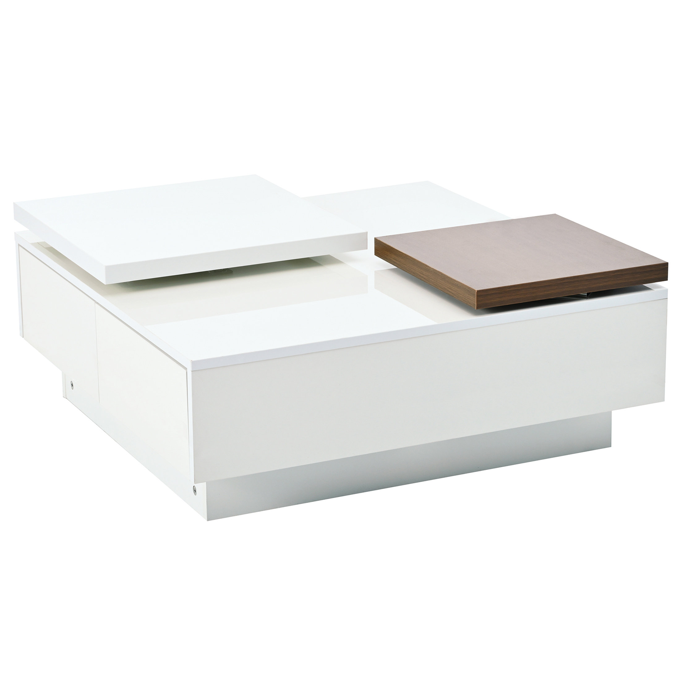 Latitude Run® Movable Coffee Table With Hidden Drawers | Wayfair