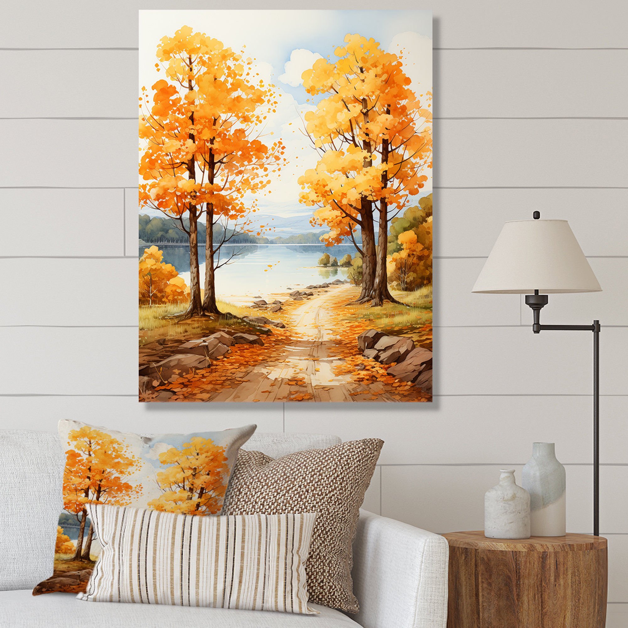 Red Barrel Studio® Maple Trees Golden Canopy II - Floral Wall Decor ...