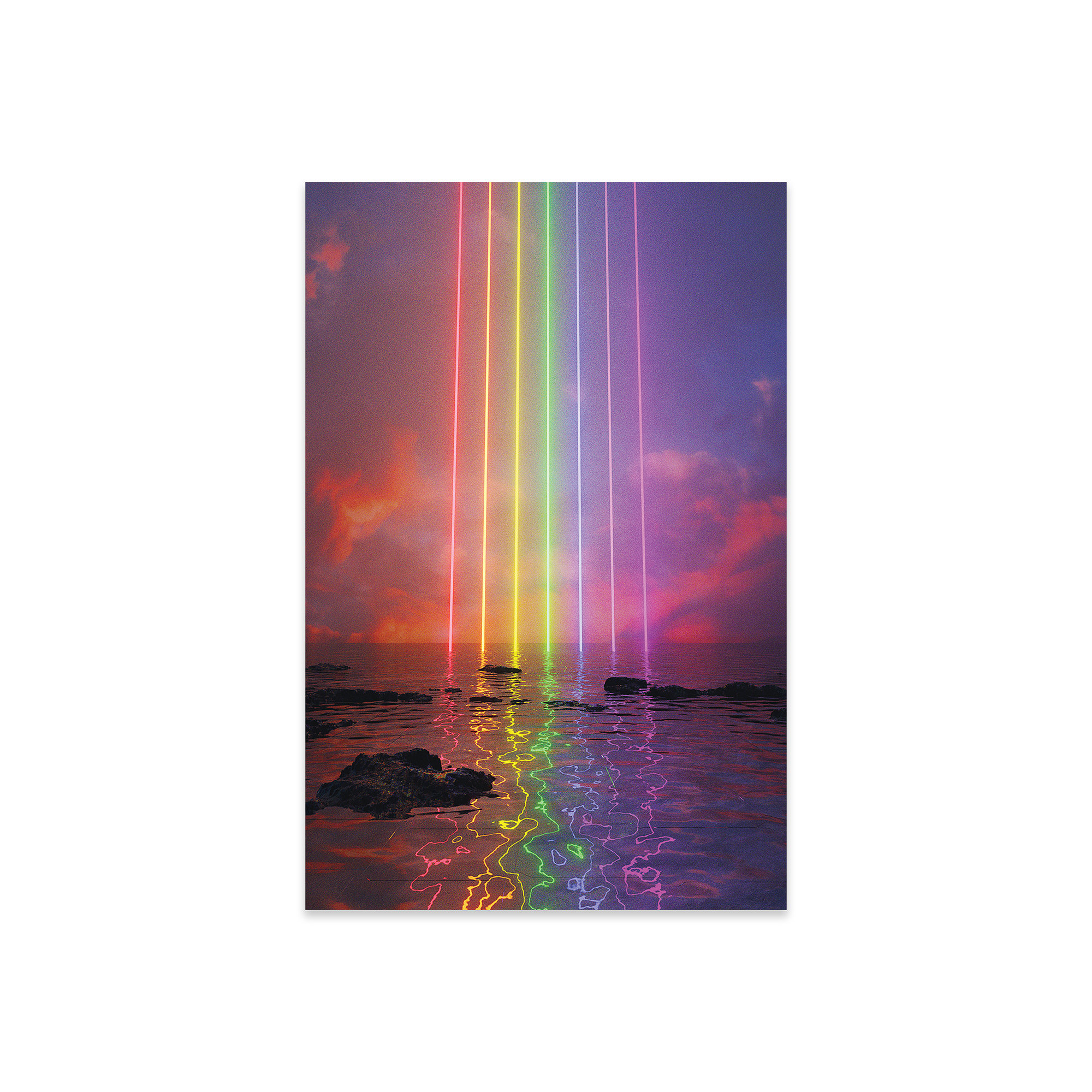 Highland Dunes Neon Rainbow - Unframed Painting | Wayfair