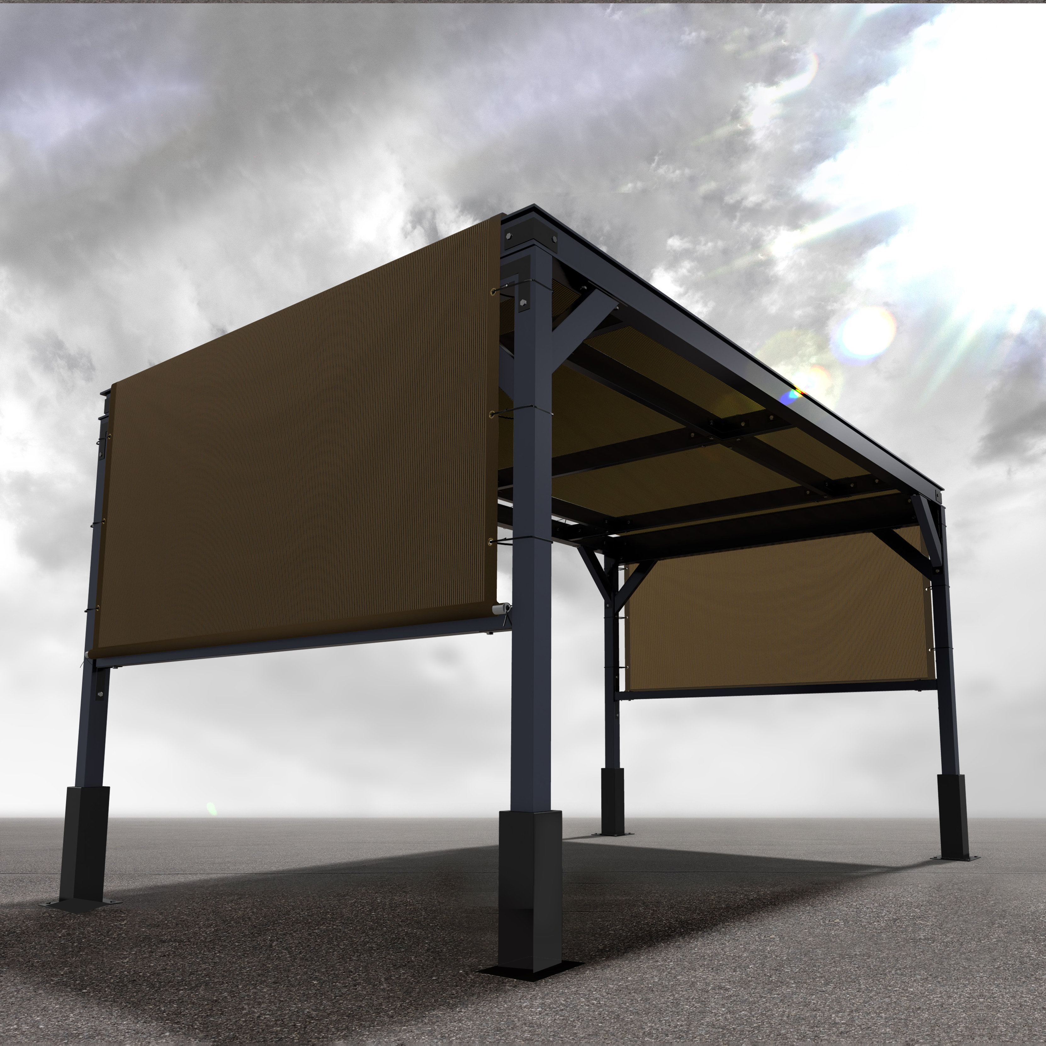 Royal Shade Permeable Pergola Sun Shade Canopy Replacement Cover with ...