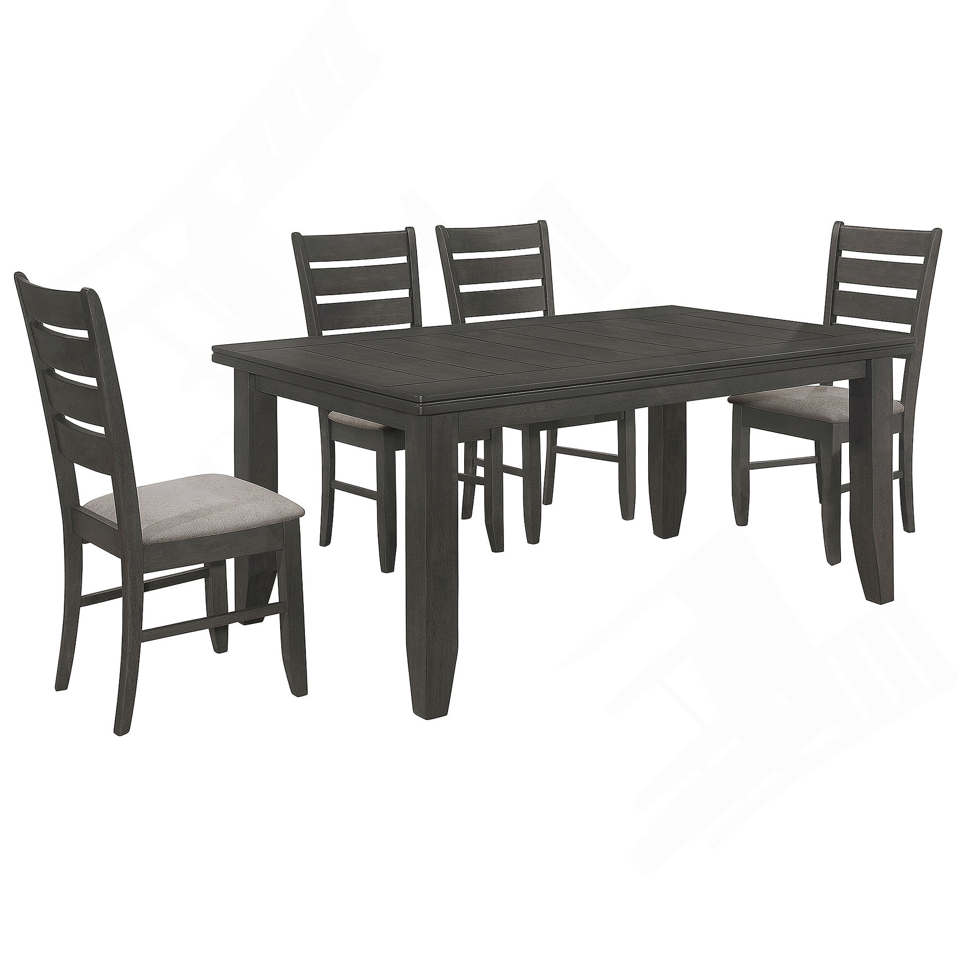 Lark Manor Dexter Grey and Dark Grey 5-piece Rectangular Dining Set ...