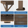 Domi Louvered Patio Gazebo Lean to Wall Mounted Pergola with Sloping ...