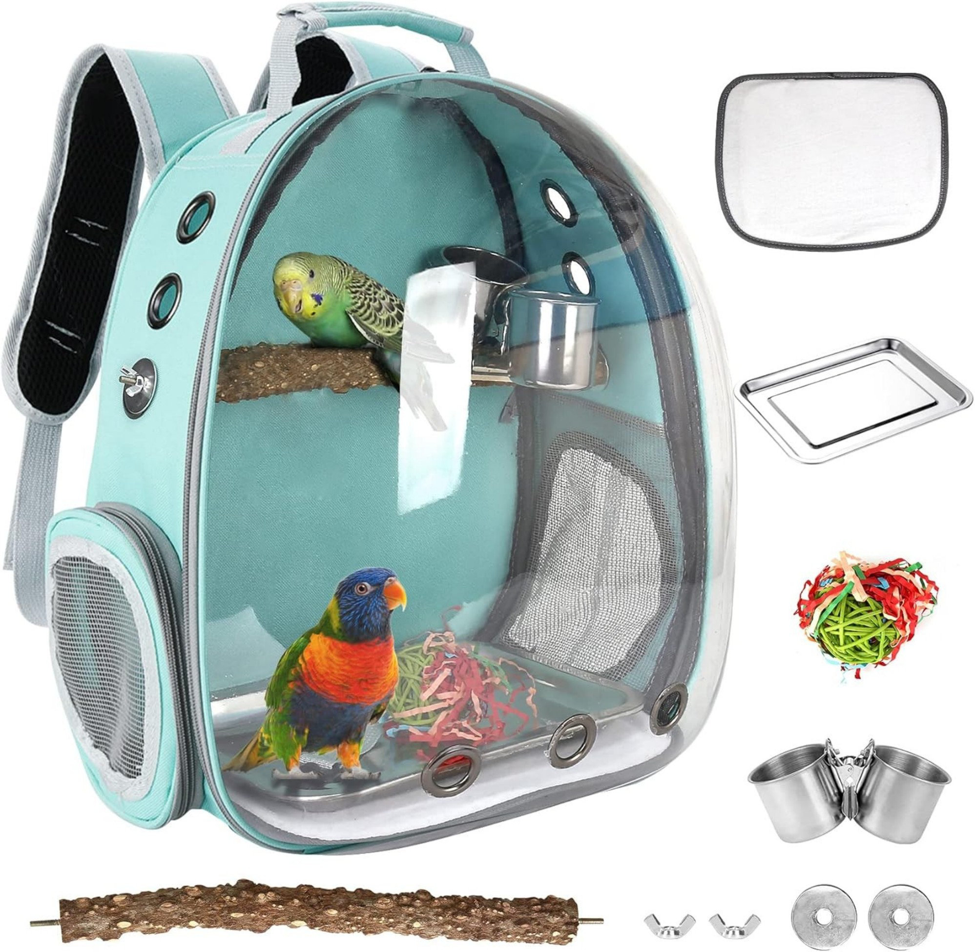 Archie & Oscar™ Bird Backpack Carrier With Perch, Portable Bird Travel ...