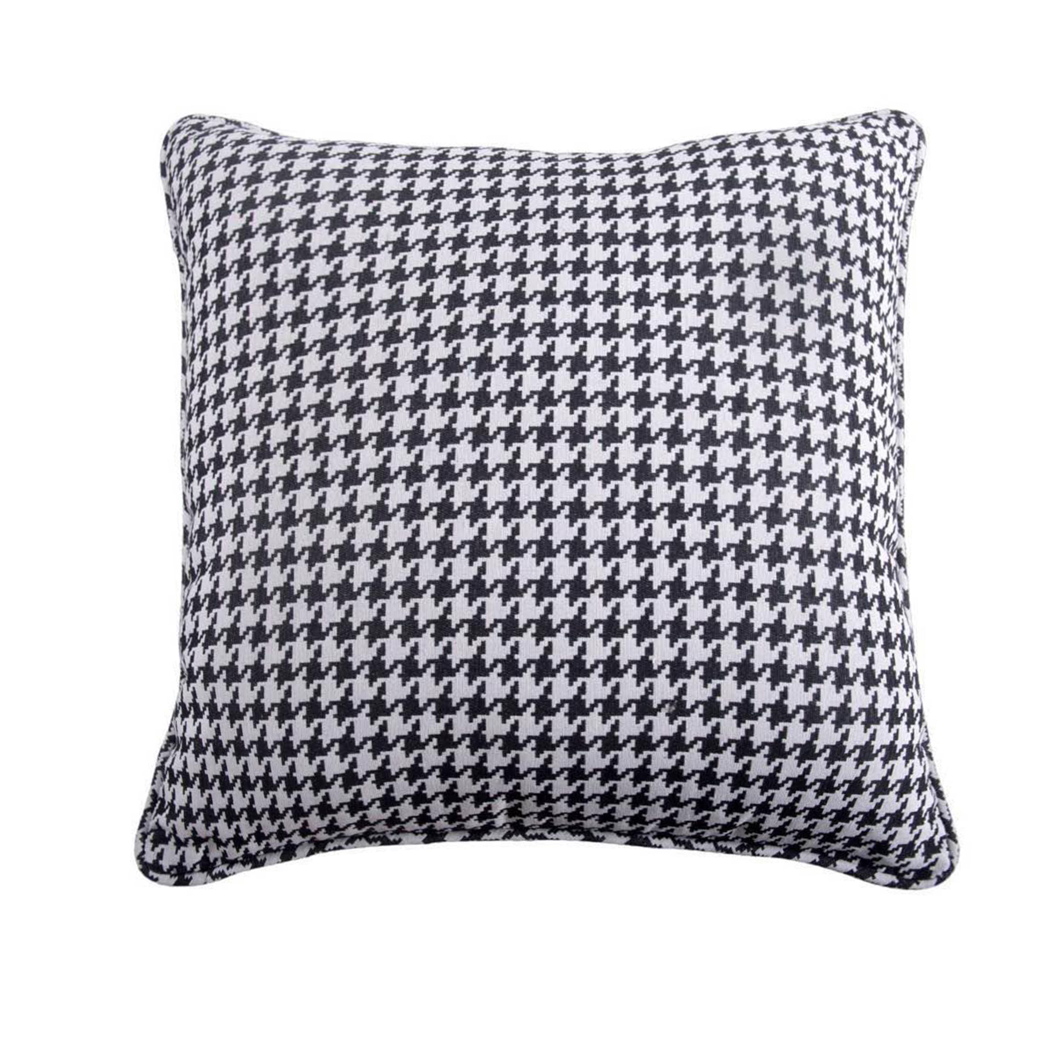 HiEnd Accents Hamilton Gray Cream Houndstooth Traditional Urban Rustic ...