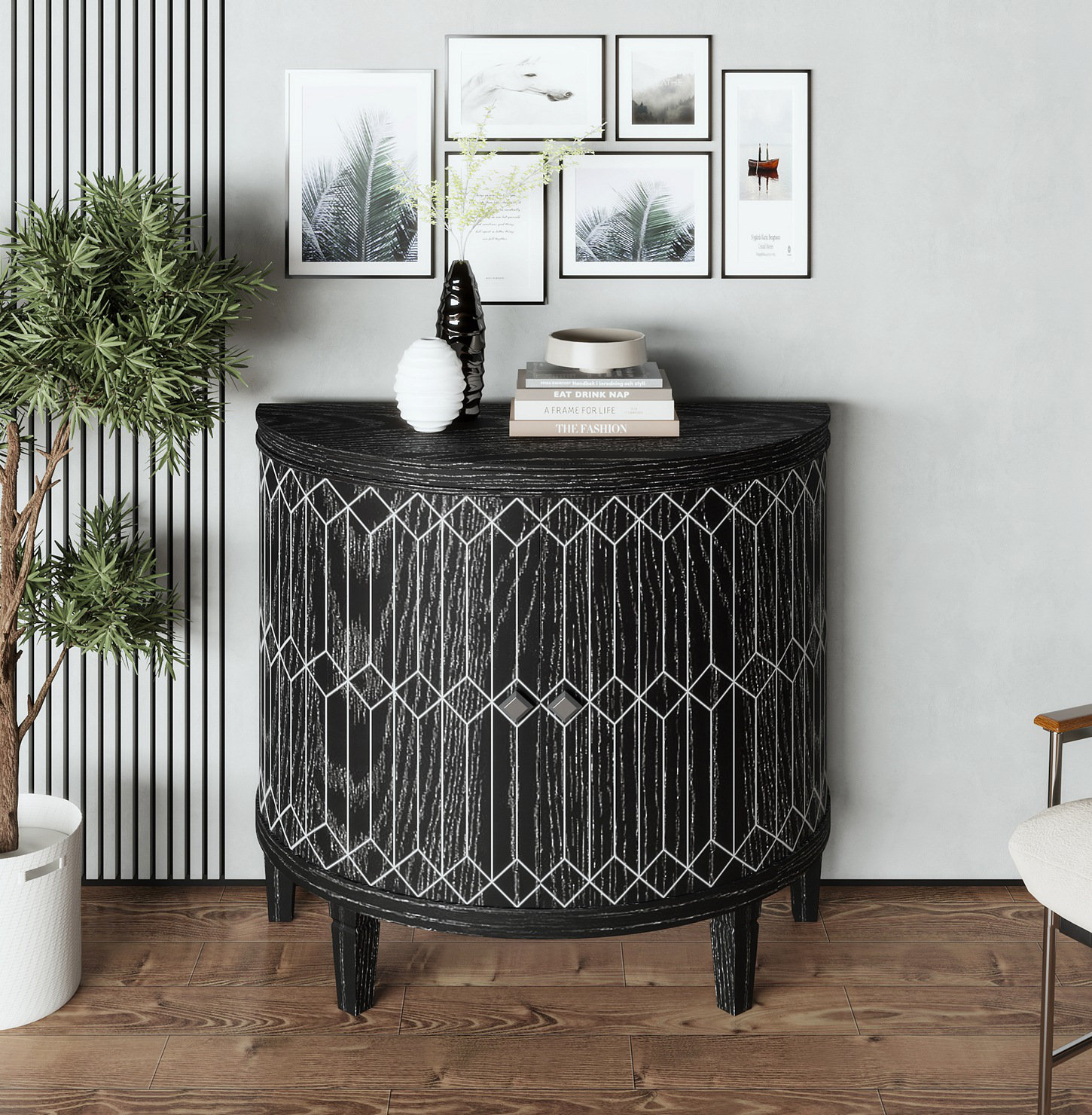 Dakota Fields Chrisean 31,61 "table demi-lune, console demi-lune ...