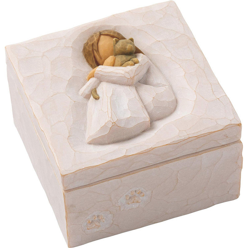Astoria Grand Sculpted hand-painted Keepsake Box,Comfort/ Natural | Wayfair